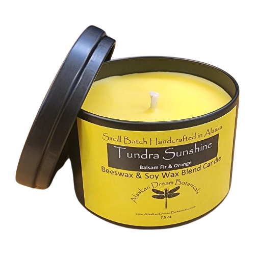 Tundra Sunshine Candle - 7.5oz Tin – Alaskan Dream Botanicals